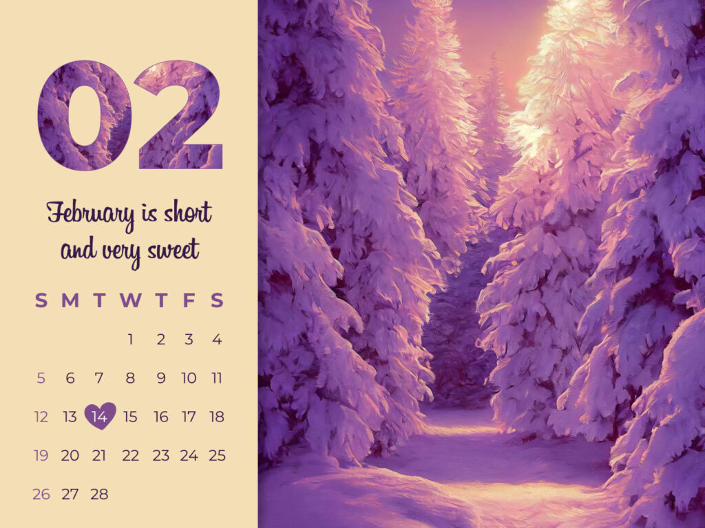 Free February Calendar Printable – MasterBundles