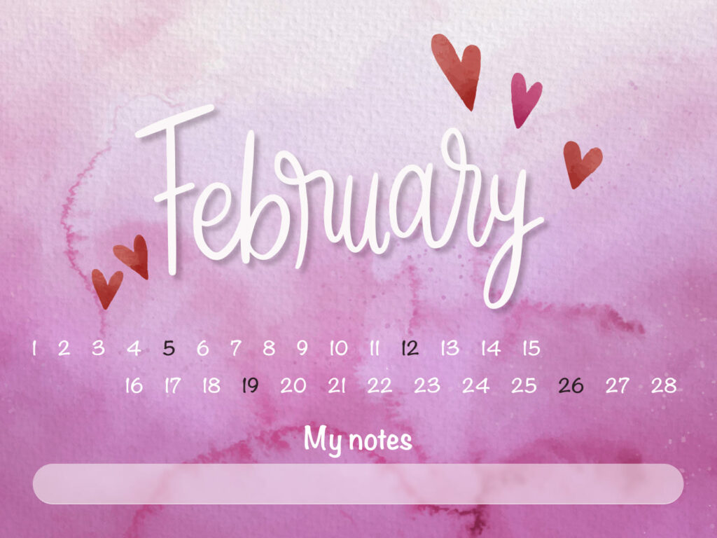 Free Blank Calendar February – MasterBundles