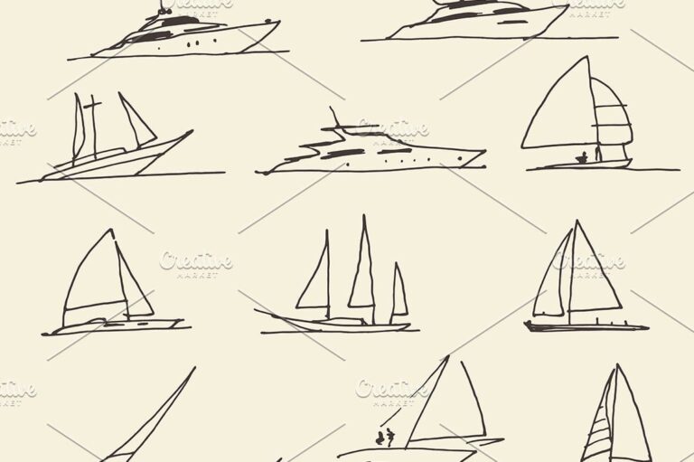 Set of Hand Drawn Boats – MasterBundles