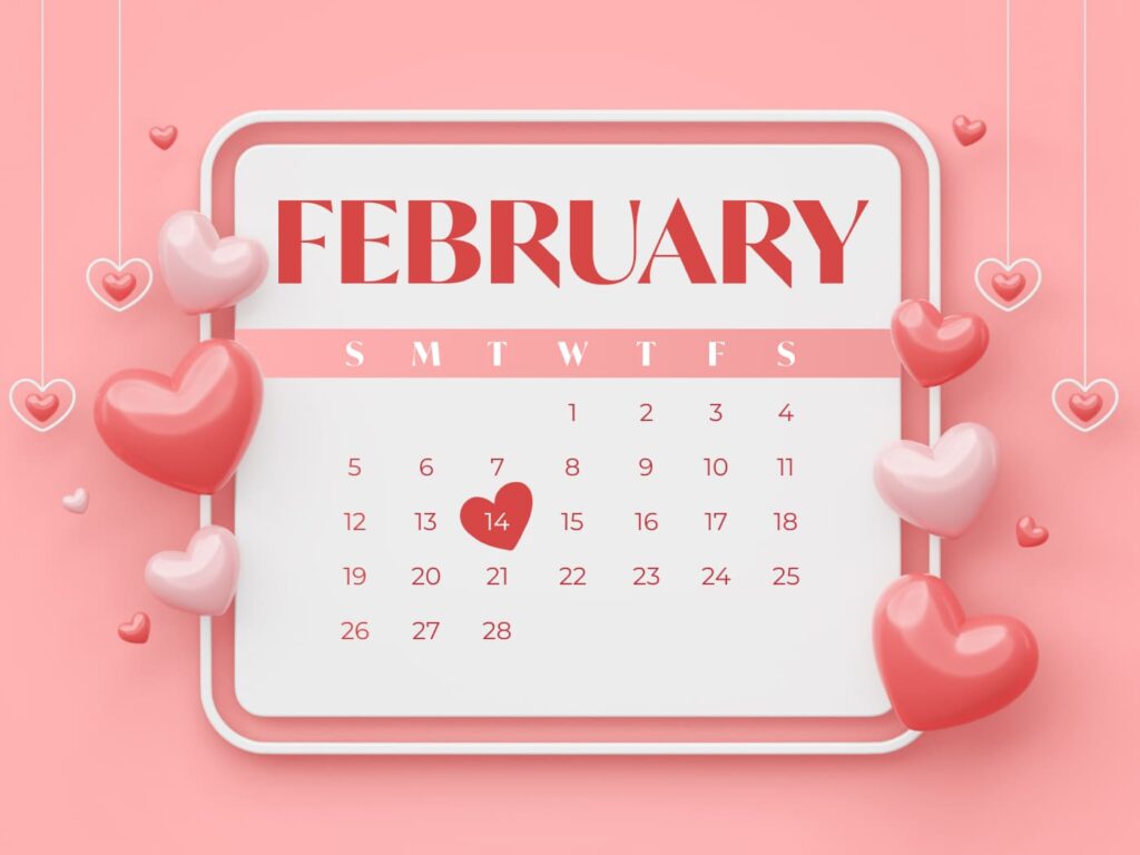 February Calendar Wallpaper – MasterBundles