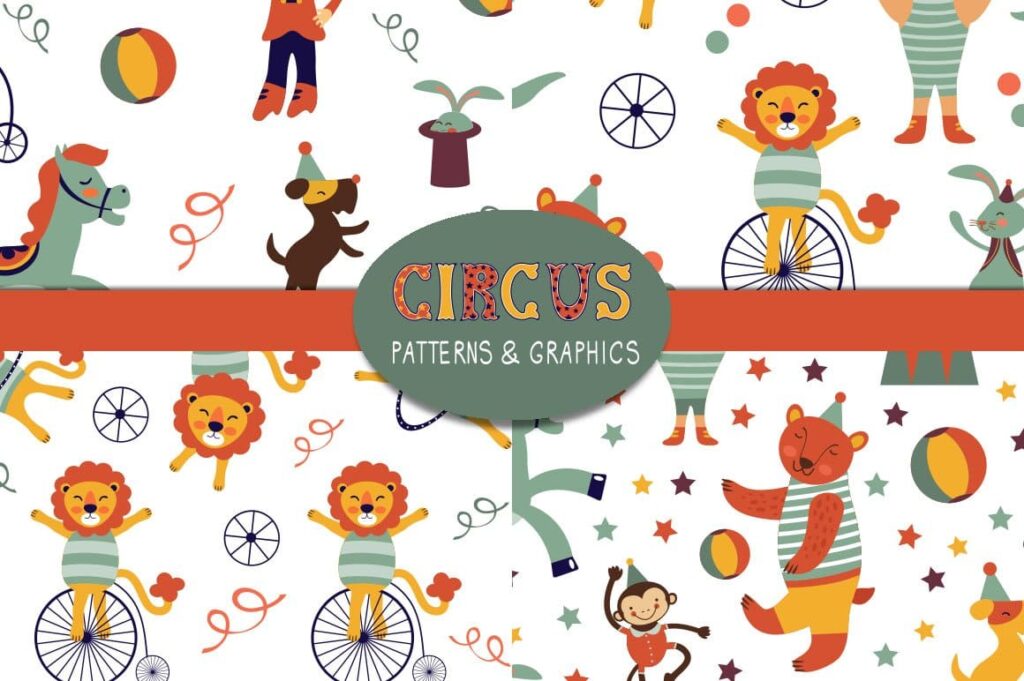 Circus Graphics and Patterns – MasterBundles