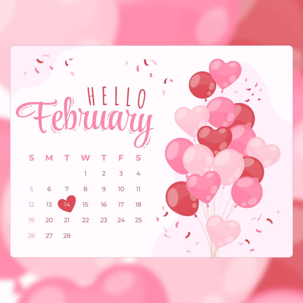 Free February Valentine's Day Calendar – MasterBundles