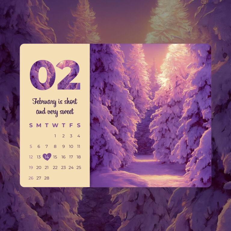 Free February Calendar Printable – MasterBundles