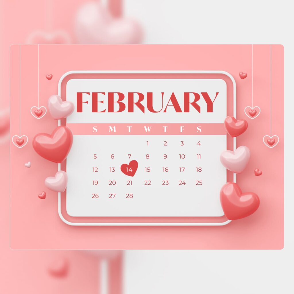 February Calendar Wallpaper – MasterBundles