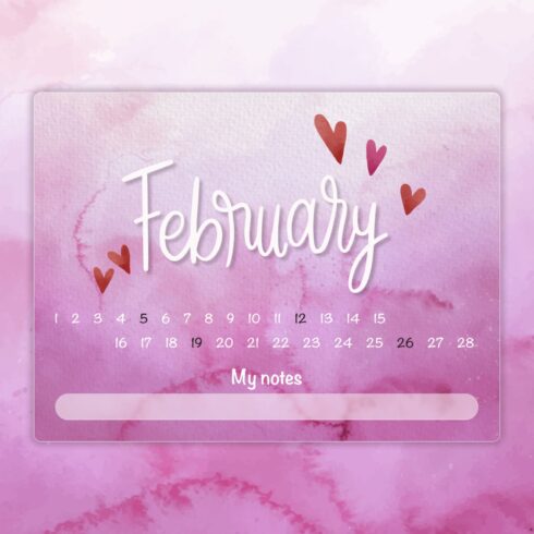 Free Blank Calendar February – MasterBundles