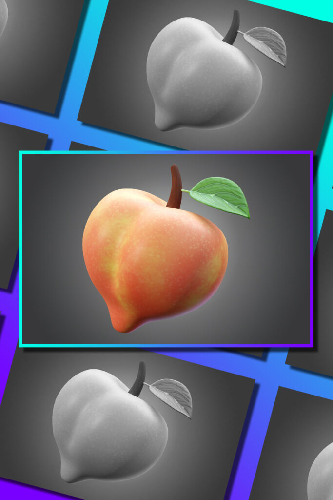 3D Stylized Peach – MasterBundles