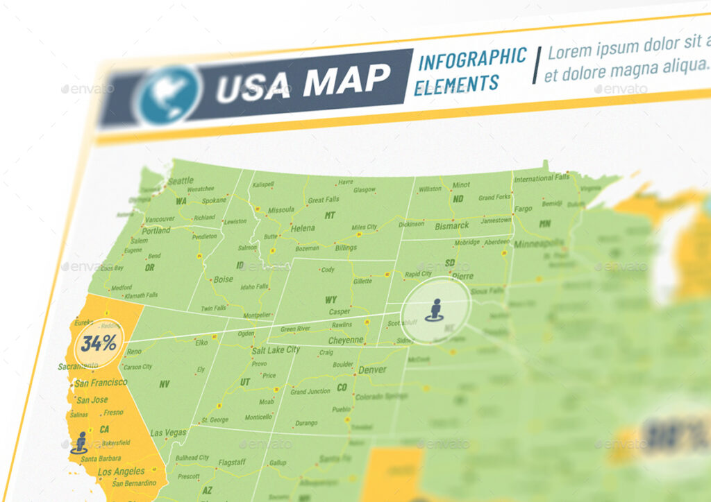 USA Infographic Map – MasterBundles