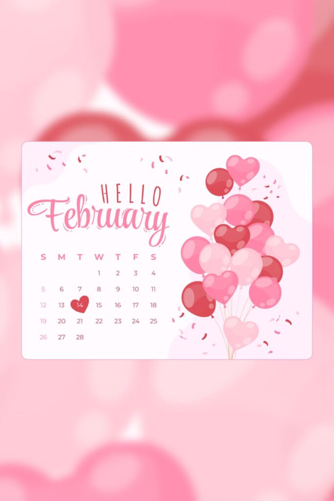 Free February Valentine's Day Calendar – MasterBundles