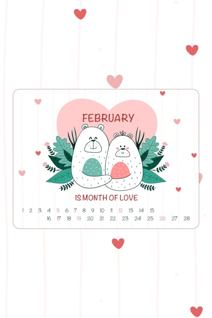 Free February Month Calendar – MasterBundles