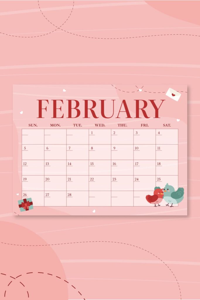 Free Calendar for February – MasterBundles