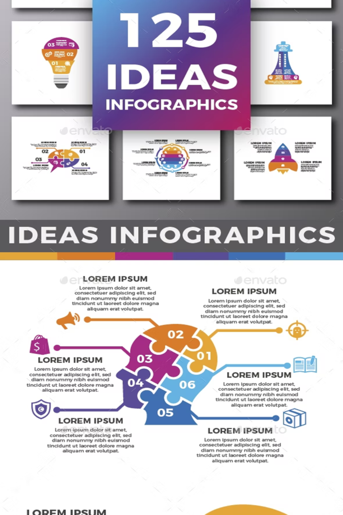 125 Ideas Infographics – MasterBundles