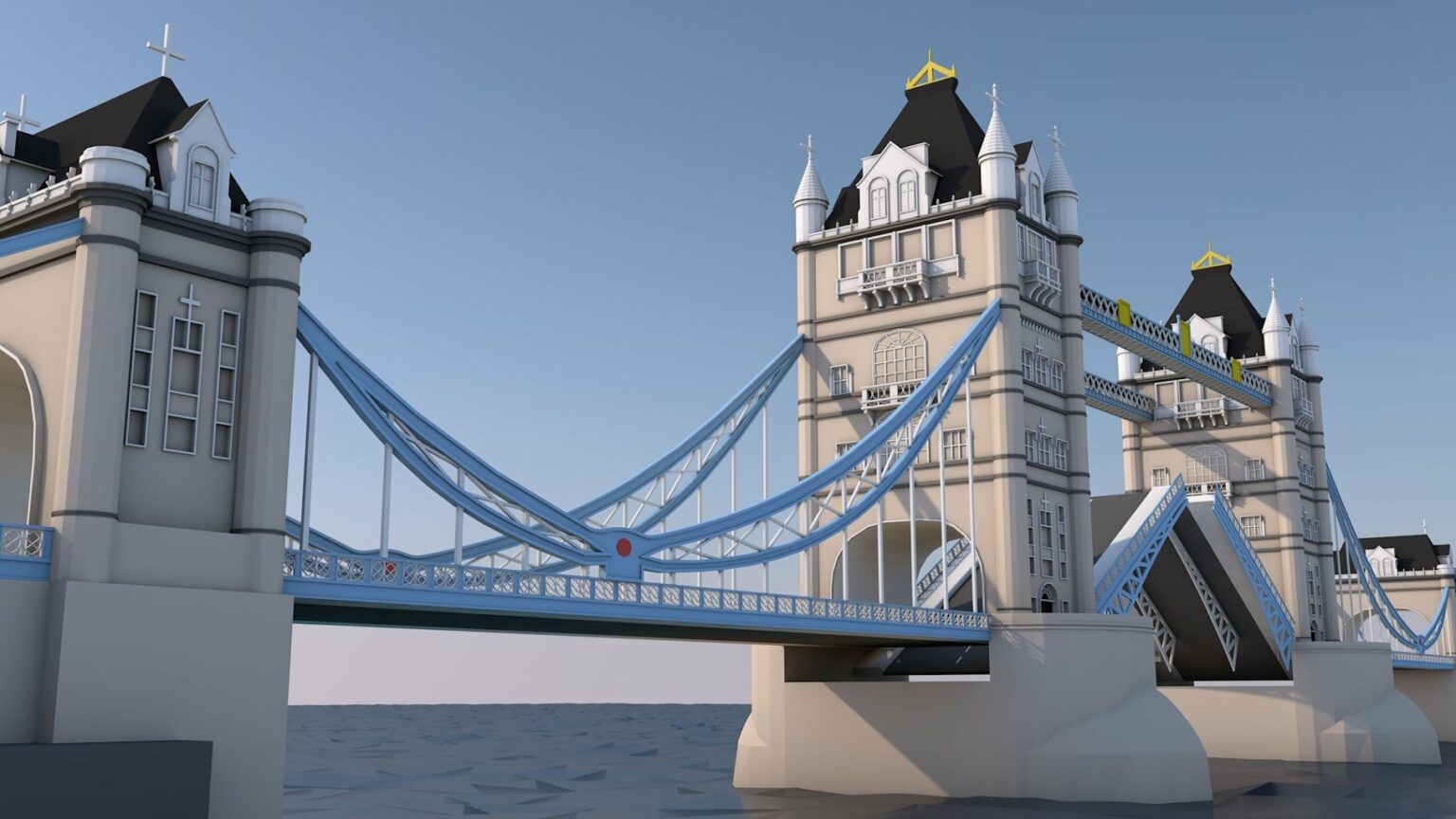 Low Poly London Tower Bridge Landmar – MasterBundles