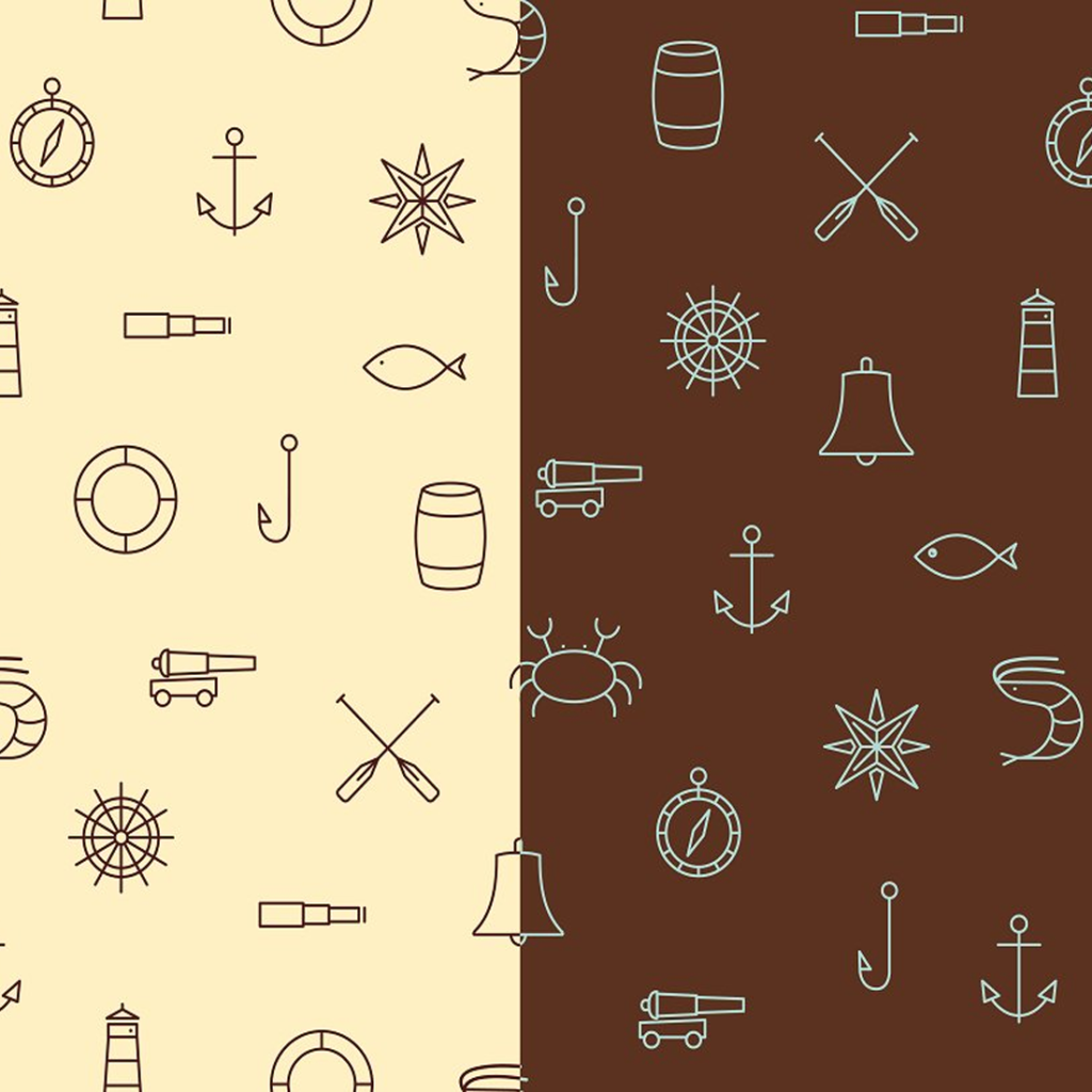 15 Ship & Sea Line Icons + Patterns – MasterBundles