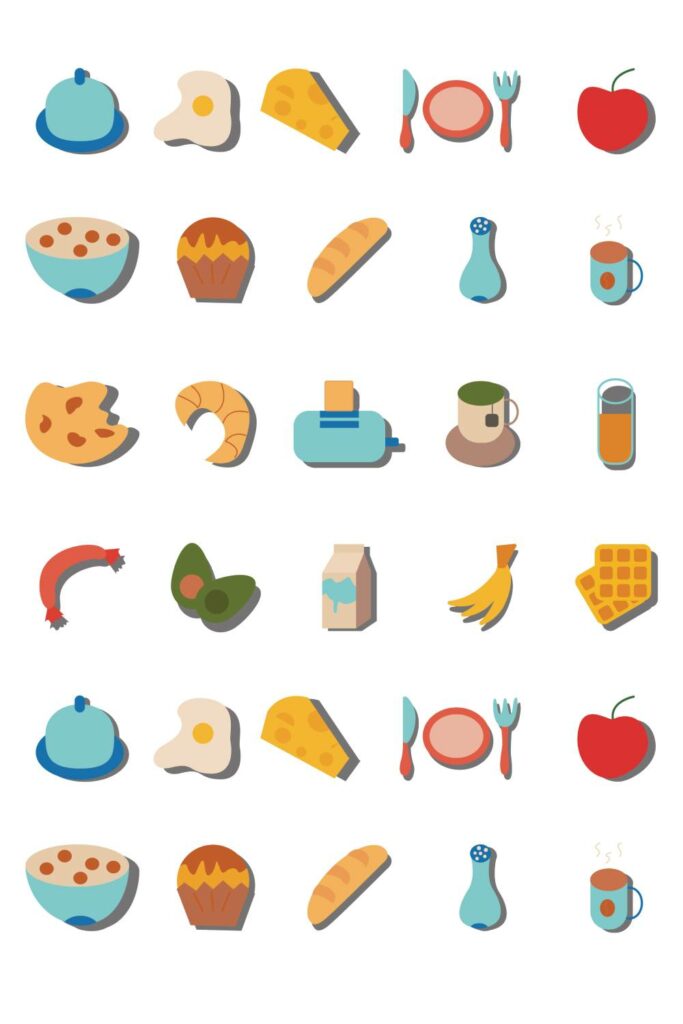 20 Breakfast Icons Set – MasterBundles
