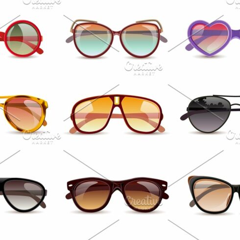 Sunglasses Realistic Icons Set – MasterBundles