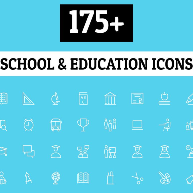 200 Education Vector Icons – MasterBundles