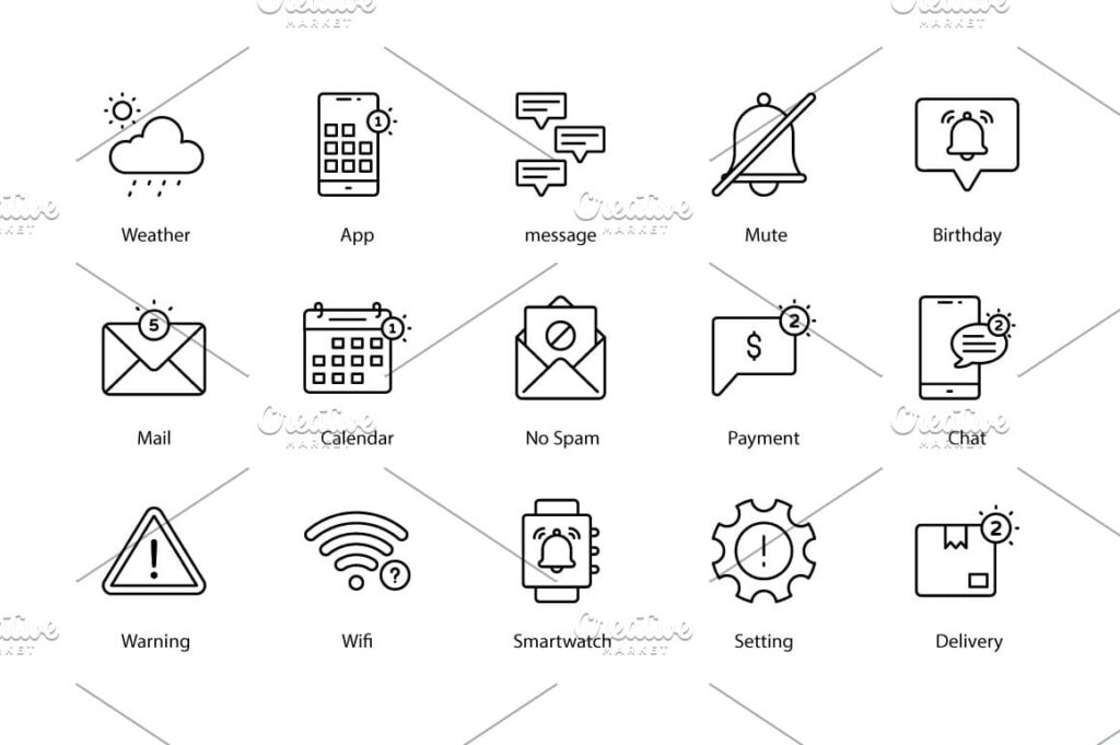 Notifications Icons – MasterBundles