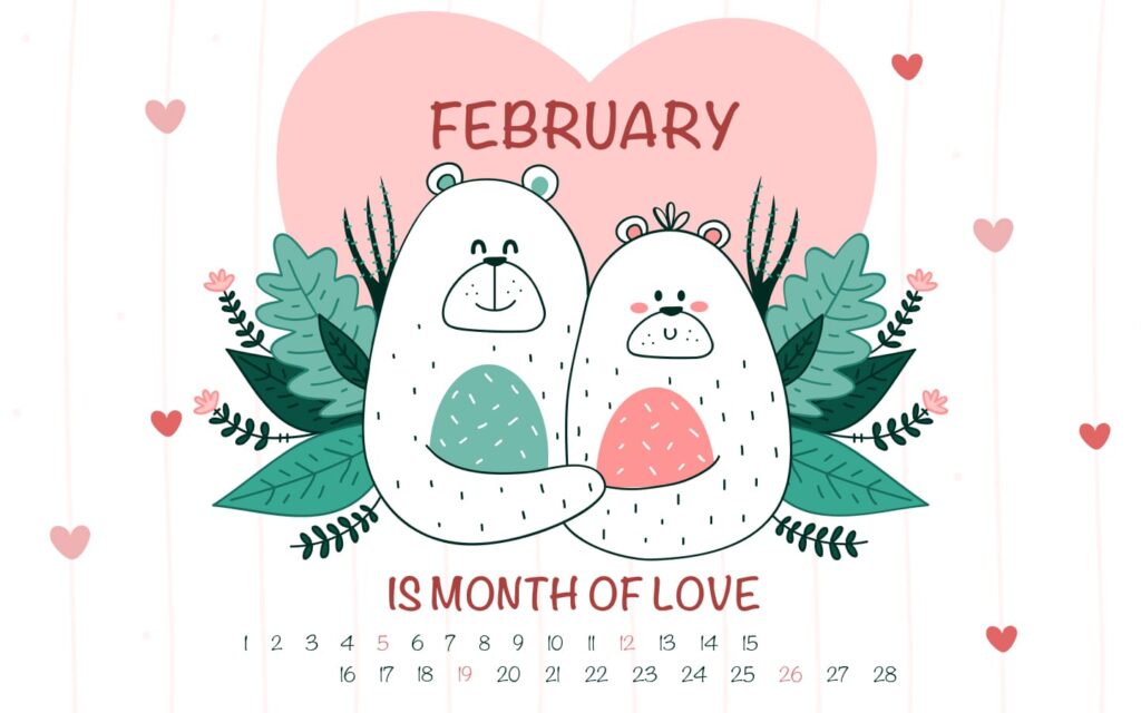 Free February Month Calendar – MasterBundles
