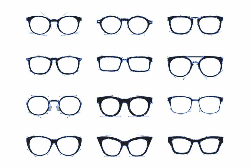 Eyeglasses Frames (Vector & PSD) – MasterBundles
