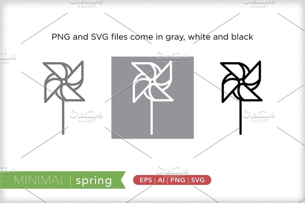 Minimal Spring Icons – MasterBundles