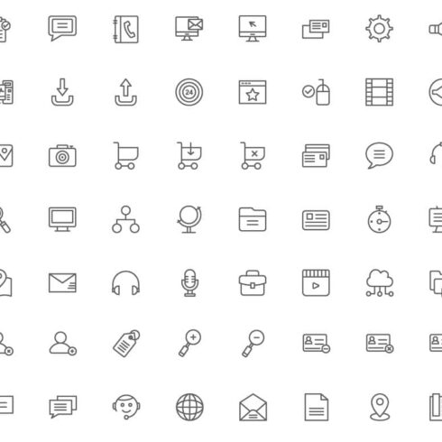 260 Web Design Line Icons – MasterBundles