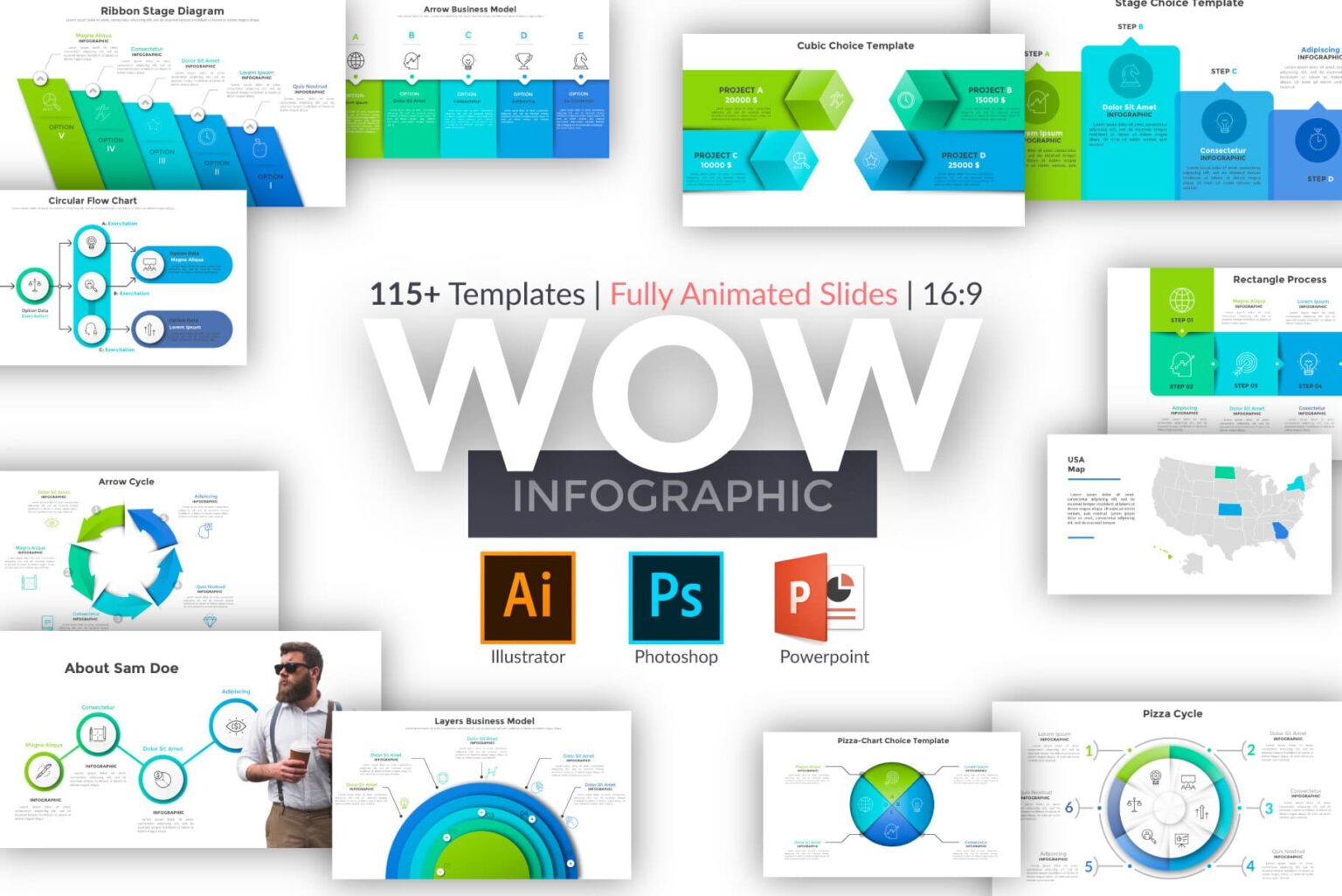Wow-2 Infographic Collection – MasterBundles