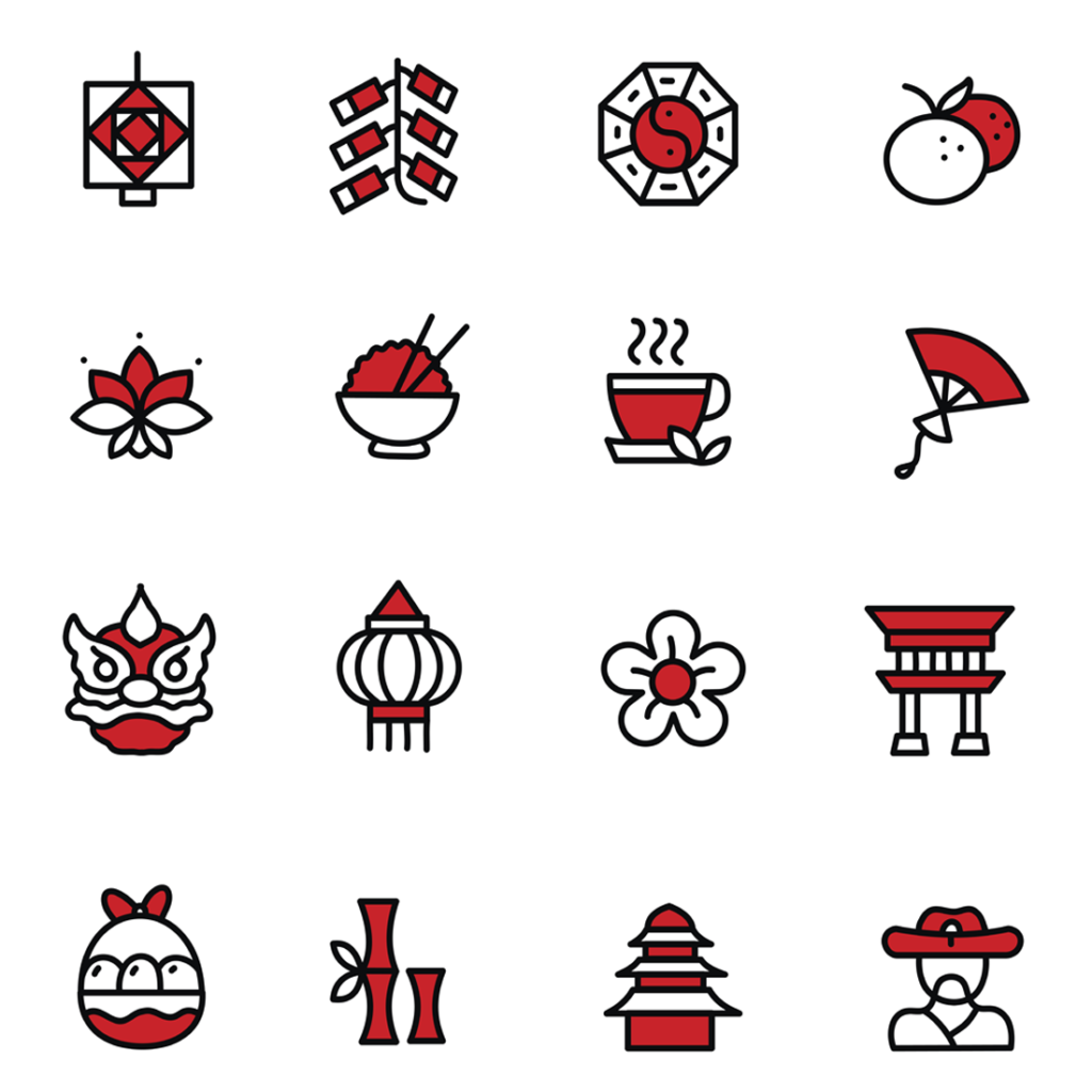 20 China Graphic Icons – MasterBundles