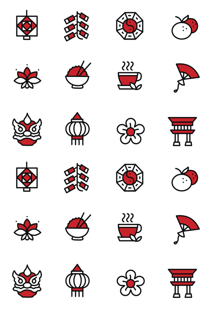 20 China Graphic Icons – MasterBundles