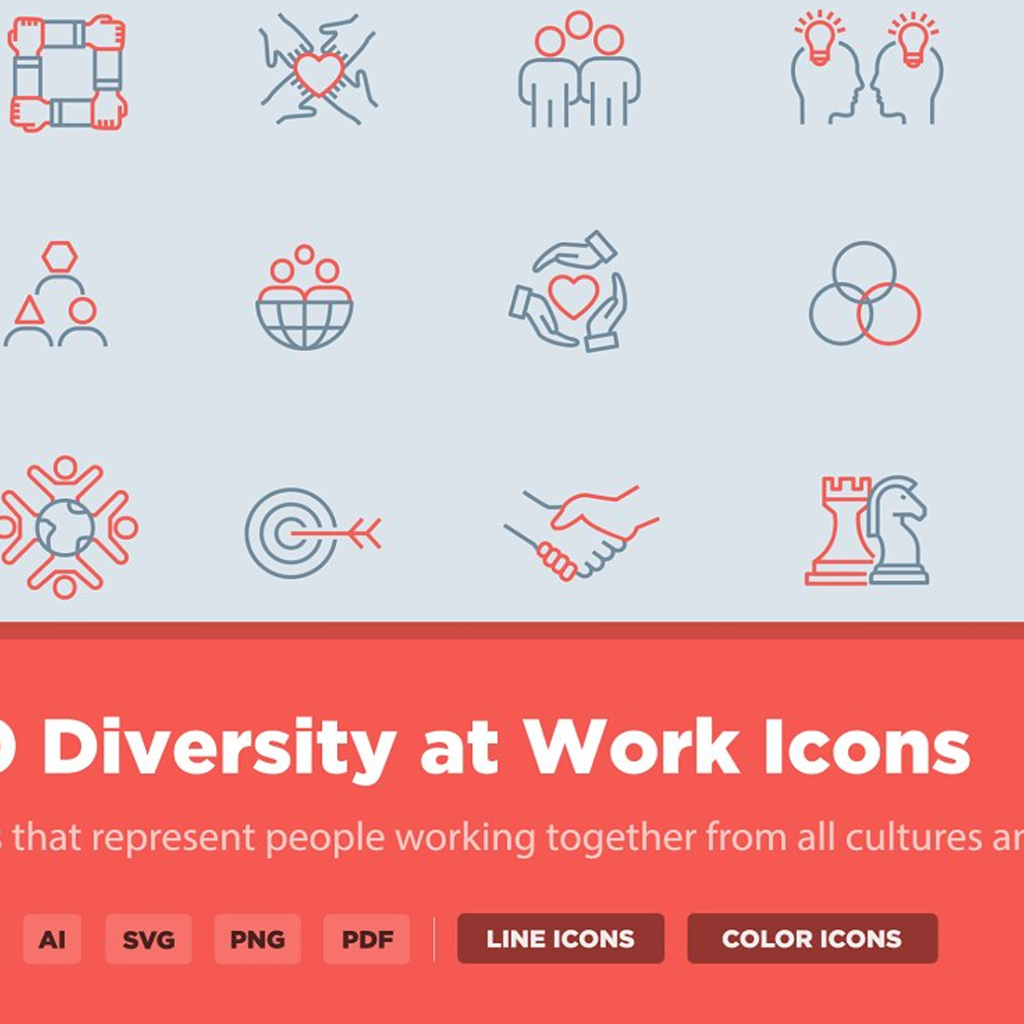 20 Diversity at Work Icons – MasterBundles