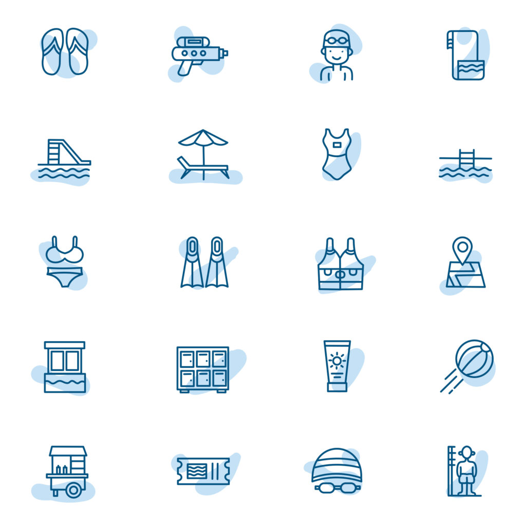 20 Minimal Pool Icons Set – MasterBundles