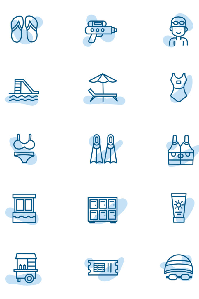 20 Minimal Pool Icons Set – MasterBundles