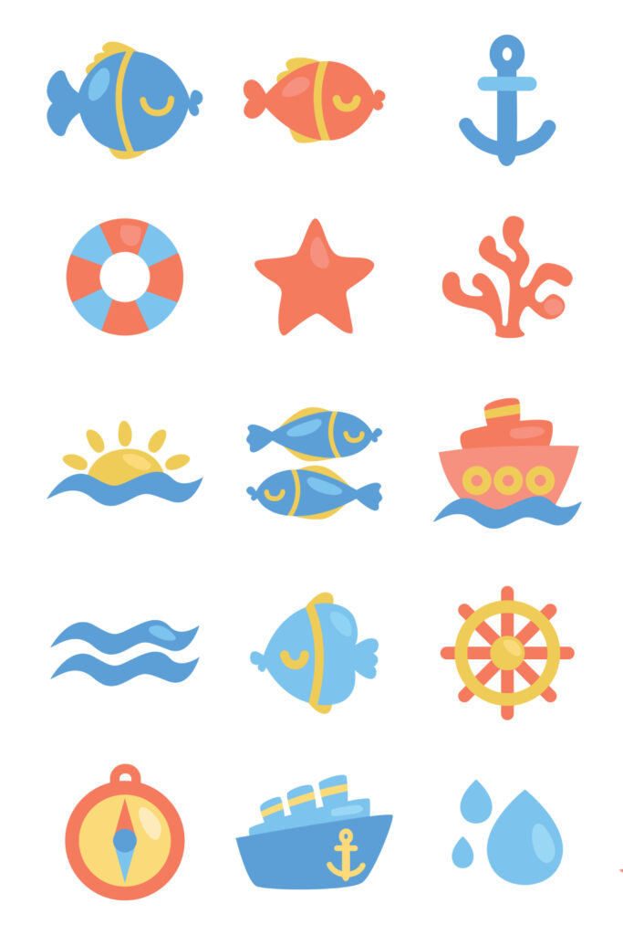 20 Ocean Icons Set – MasterBundles