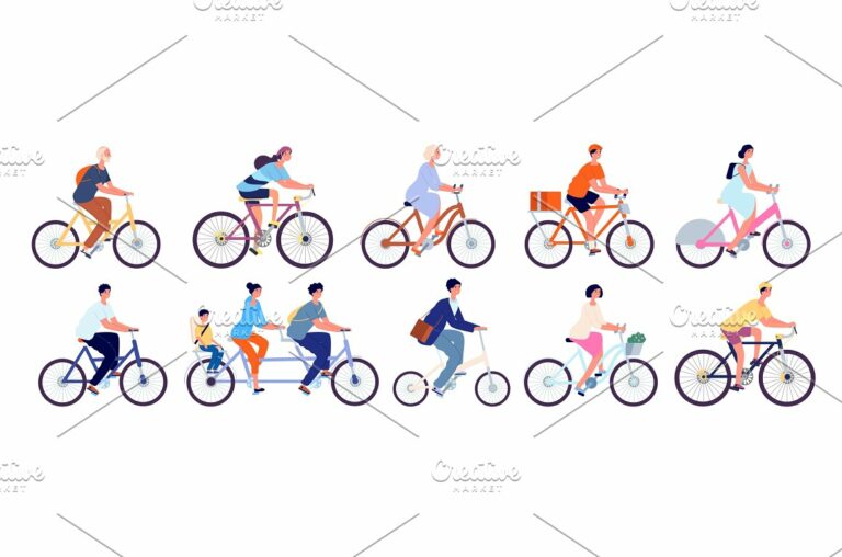Cyclists Characters – MasterBundles
