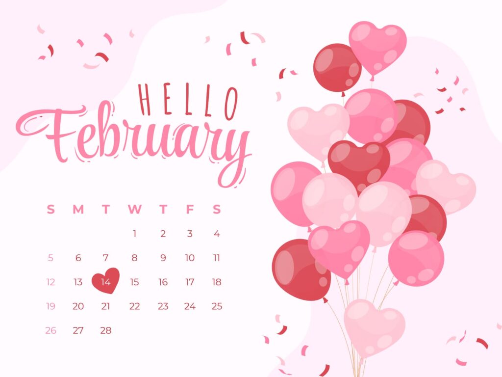 Free February Valentine's Day Calendar – MasterBundles