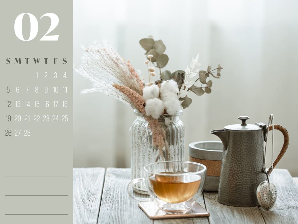 Free Printable February Calendar – MasterBundles