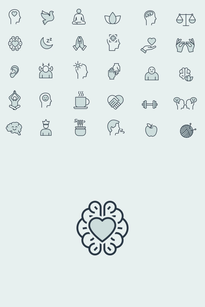 30 Mindfulness Icons – MasterBundles