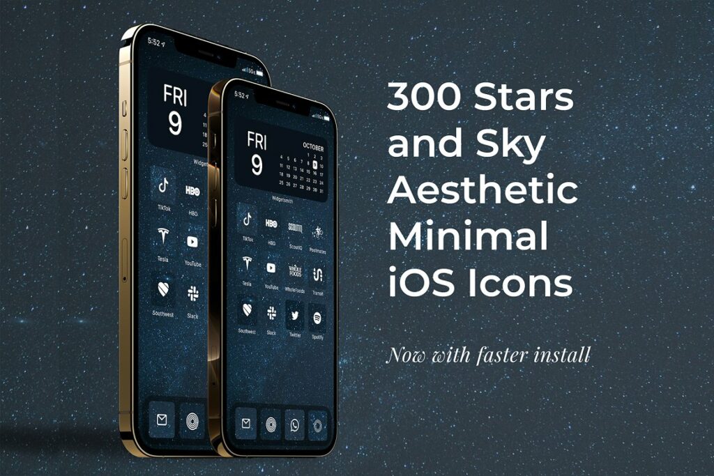 300 Stars & Night Sky iOS 14 Icons – MasterBundles