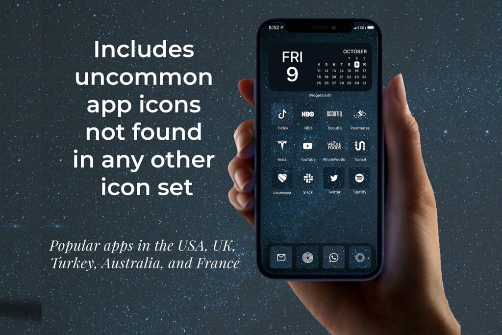 300 Stars & Night Sky iOS 14 Icons – MasterBundles
