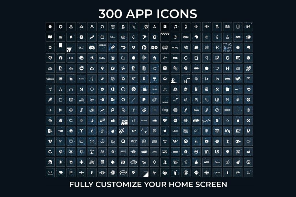 300 Stars & Night Sky iOS 14 Icons – MasterBundles