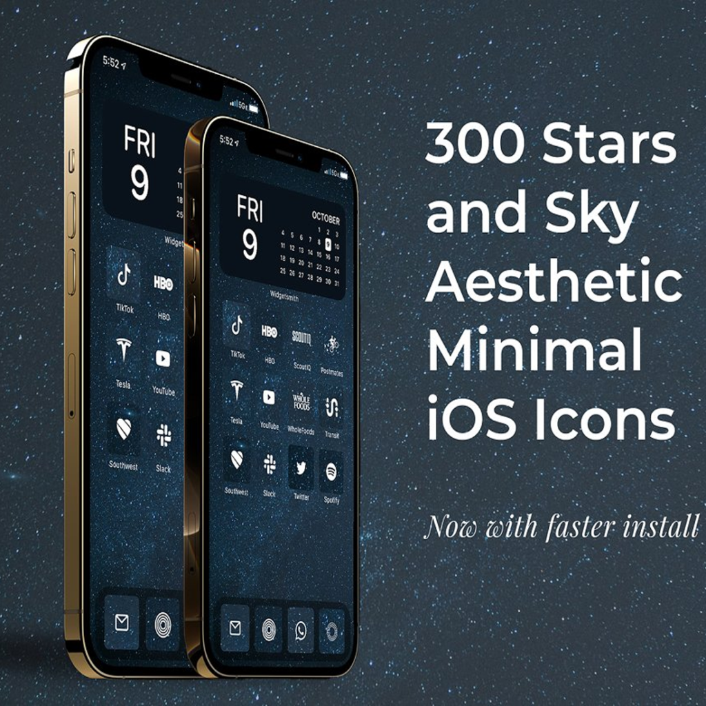300 Stars & Night Sky iOS 14 Icons – MasterBundles