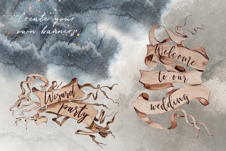 Watercolor Wizard Clipart Set – MasterBundles