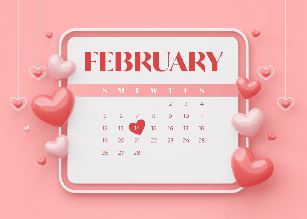 February Calendar Wallpaper – MasterBundles