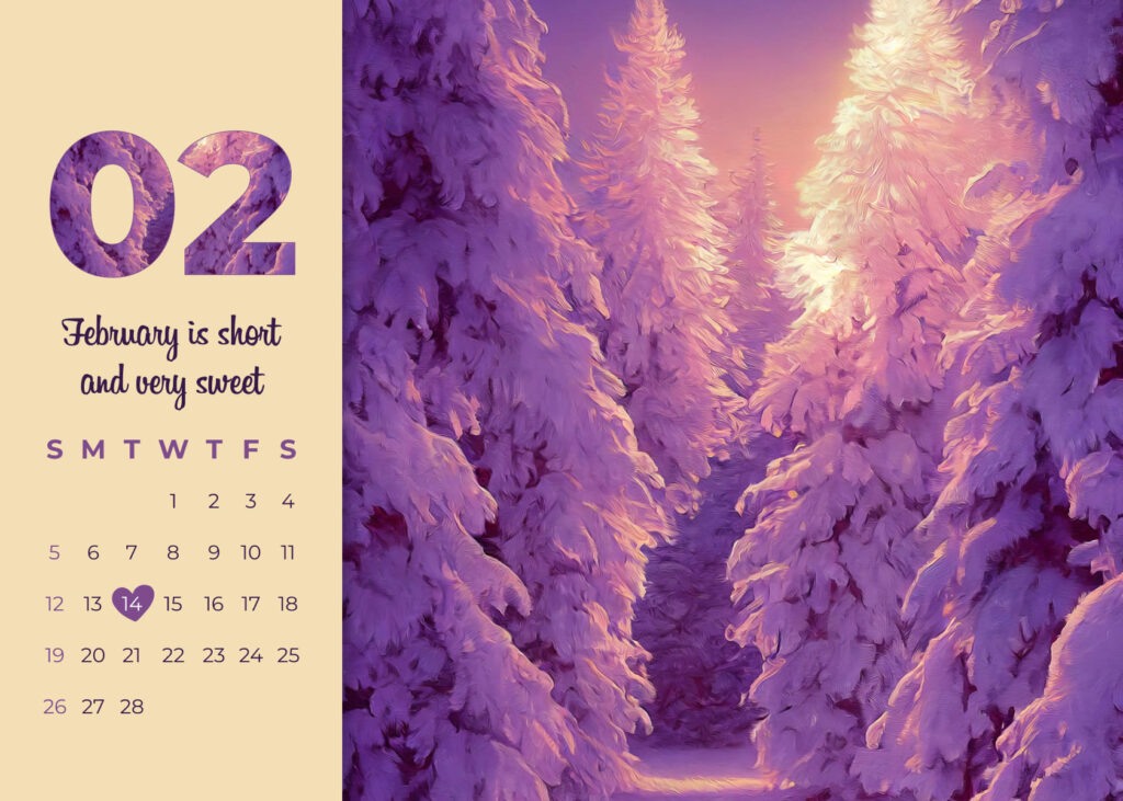 Free February Calendar Printable – MasterBundles