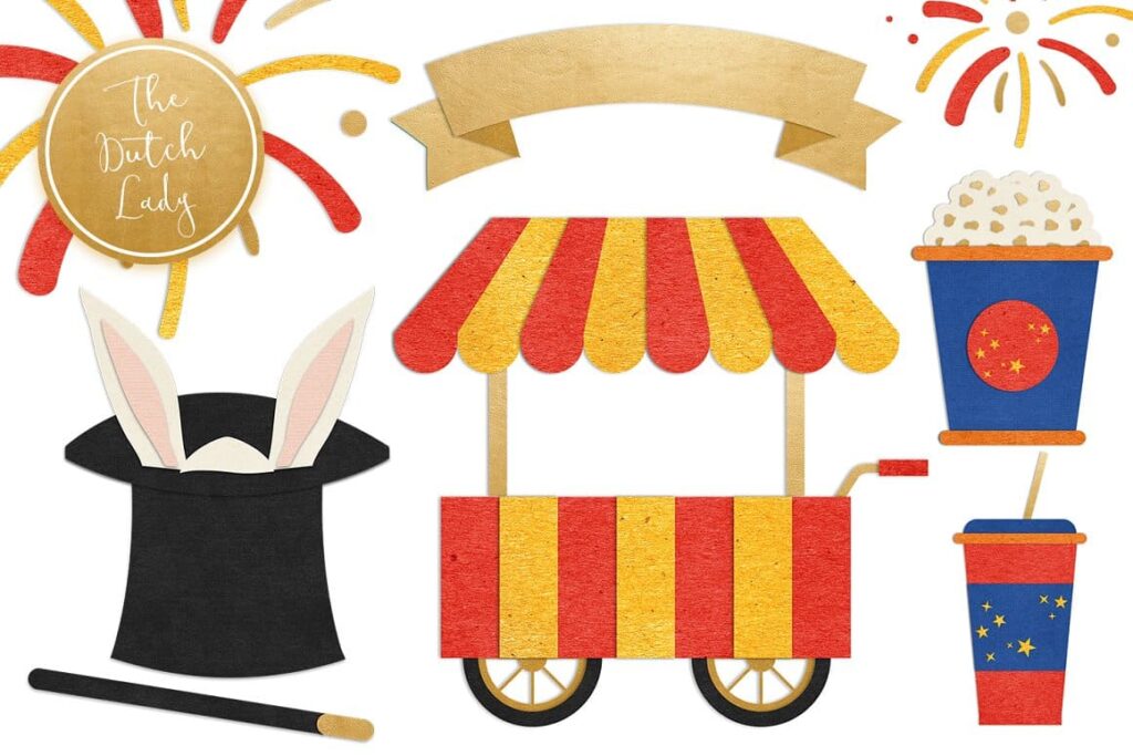 Circus & Carnival Show Clipart Set – MasterBundles