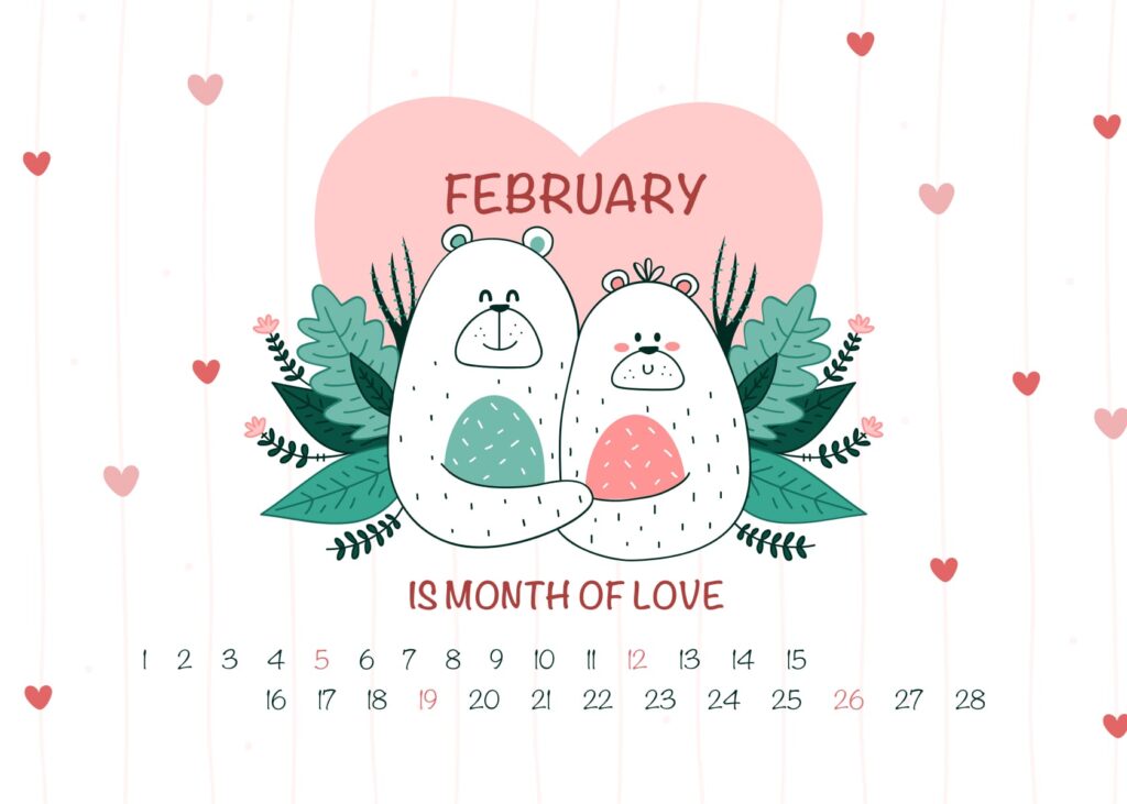 Free February Month Calendar – MasterBundles