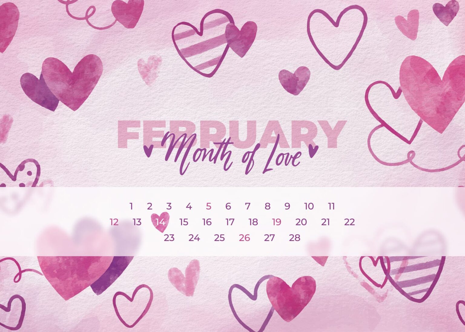 Printable February Calendar – MasterBundles