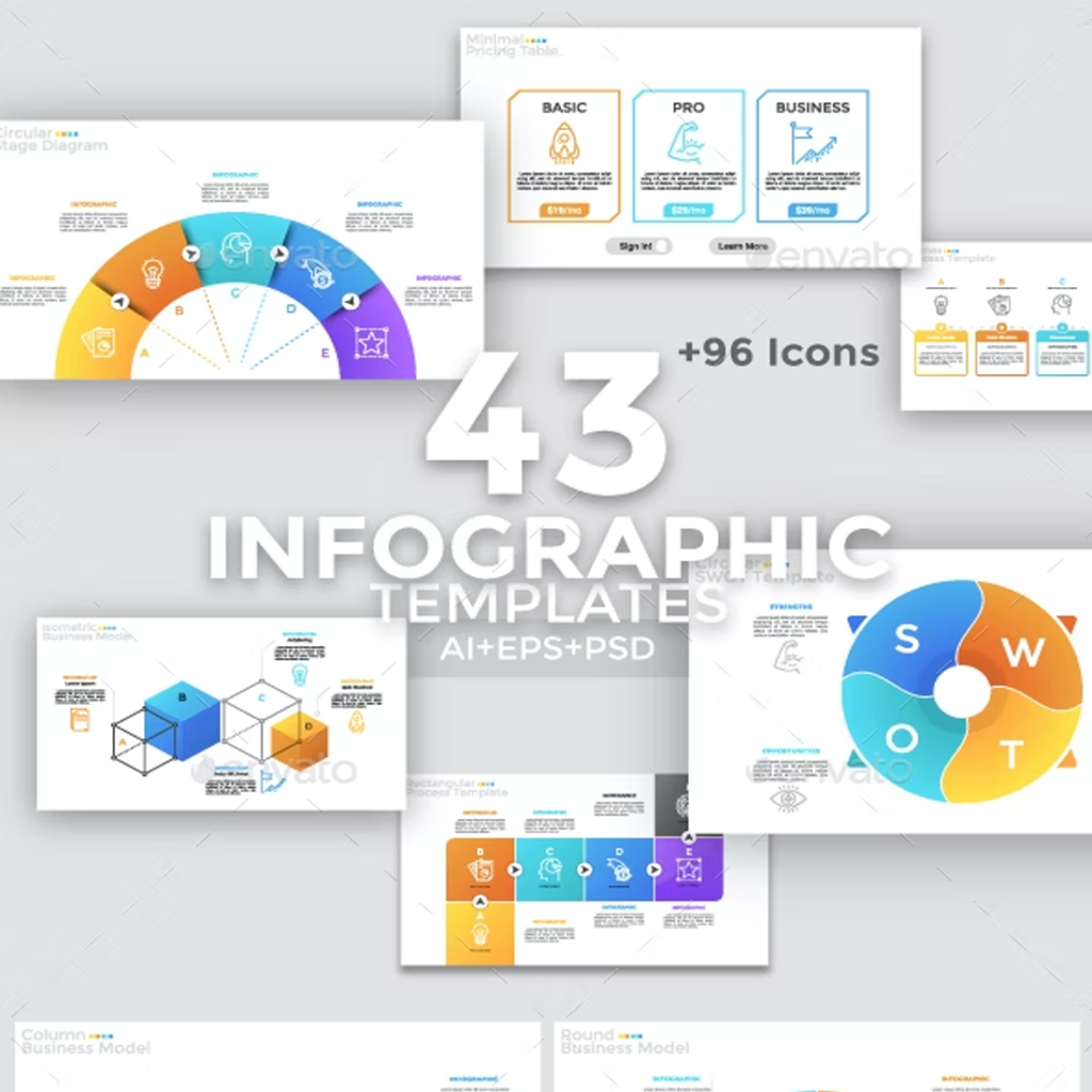 43 Simple Infographic – MasterBundles
