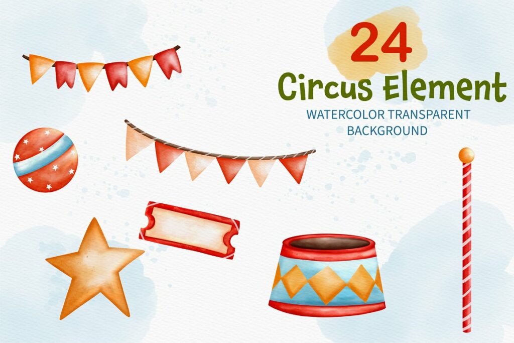 Watercolor Circus Gnome Clipart – MasterBundles