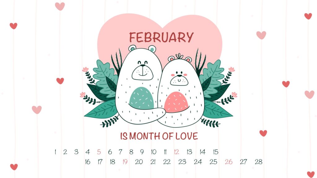 Free February Month Calendar – MasterBundles