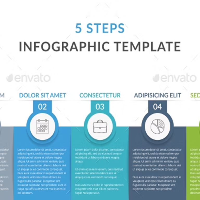 5 Steps Infographics – MasterBundles